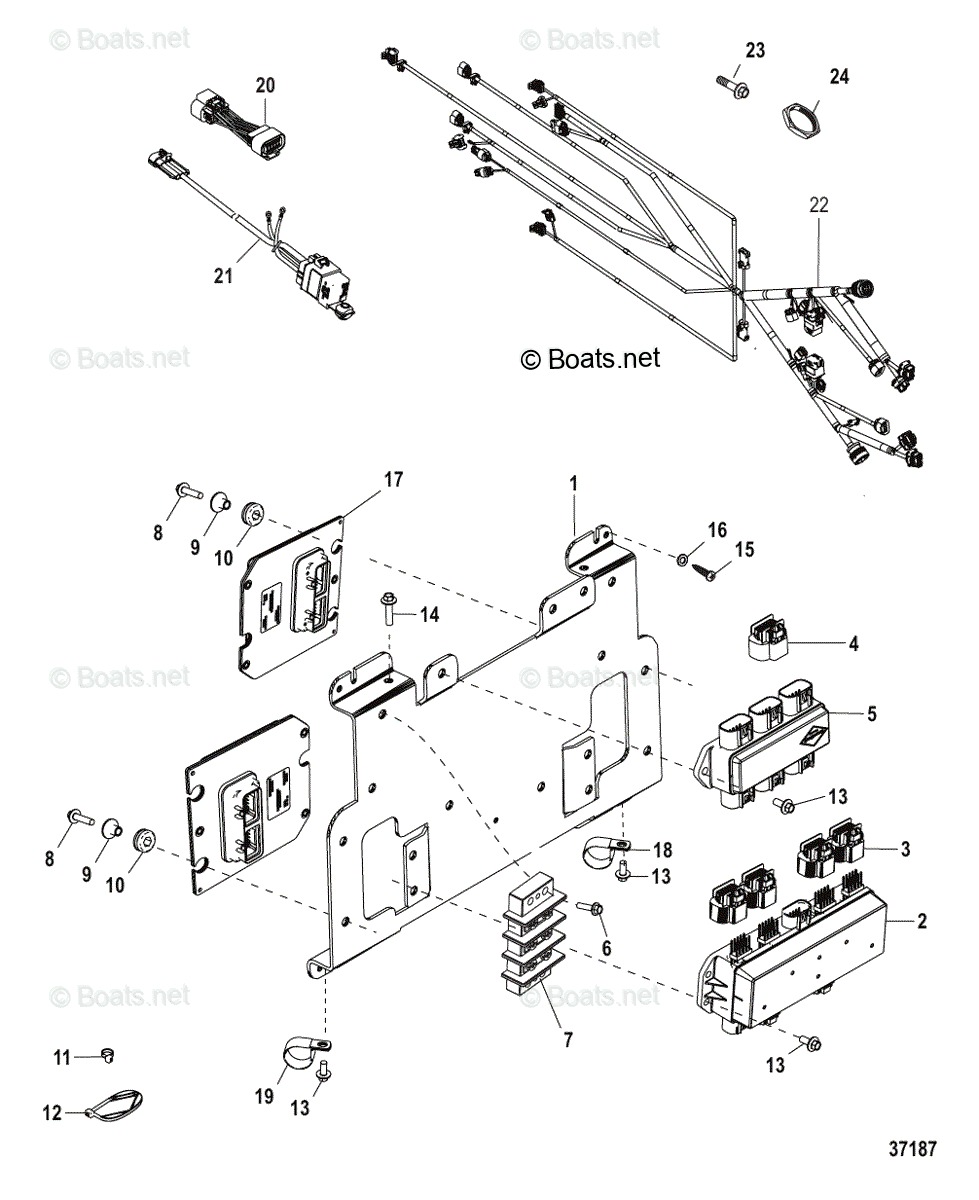 Mercury Rigging Parts & Accessories Electrical OEM Parts Diagram for ...
