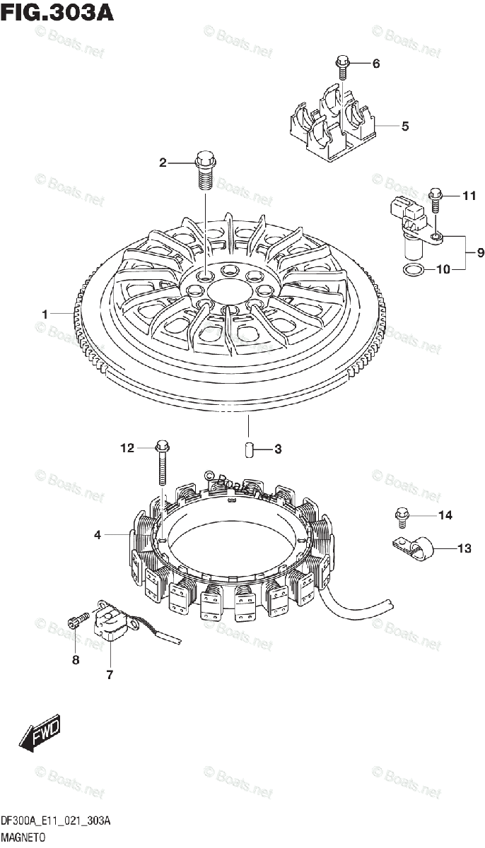 Suzuki Outboard 2021 OEM Parts Diagram for MAGNETO | Boats.net