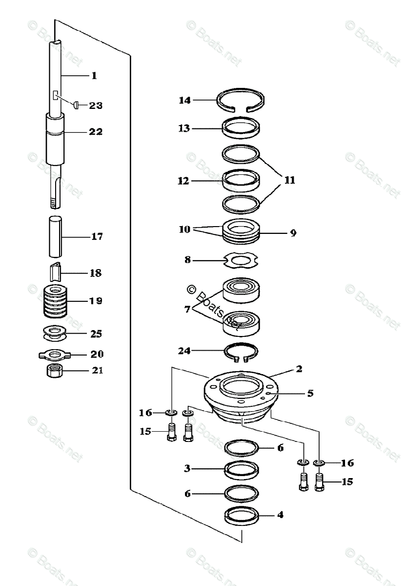Yamaha Jet Drive 115HP OEM Parts Diagram for Drive 1 F115 | Boats.net