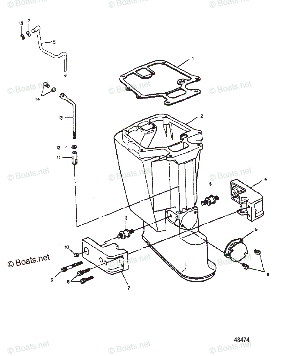 Force Outboard 1988 OEM Parts Diagram for MOTOR LEG | Boats.net