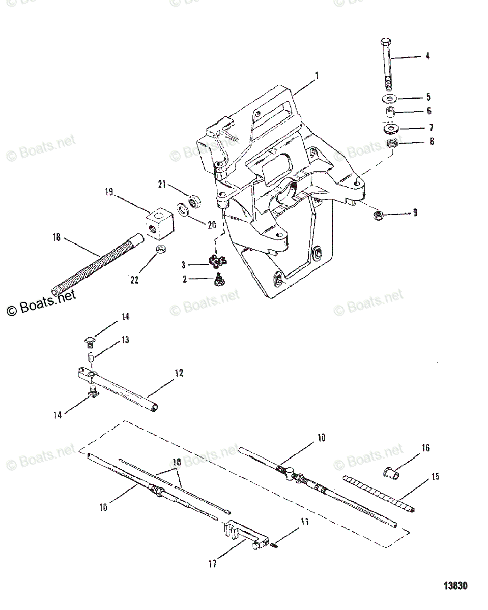 Mercruiser Sterndrive Outdrives OEM Parts Diagram for TRANSOM PLATE AND ...