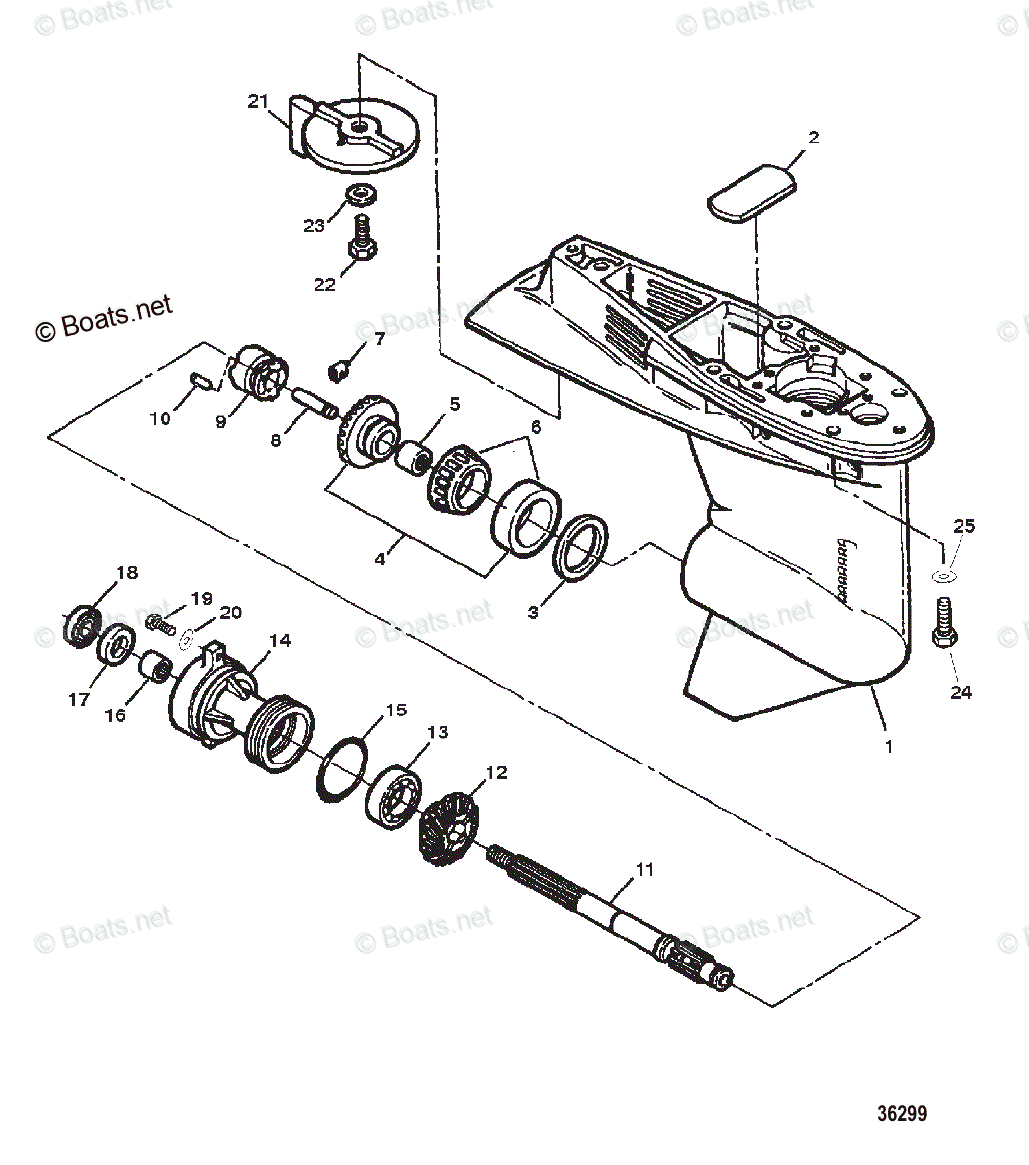 Force Outboard 1998 OEM Parts Diagram for Gear Housing Assembly | Boats.net
