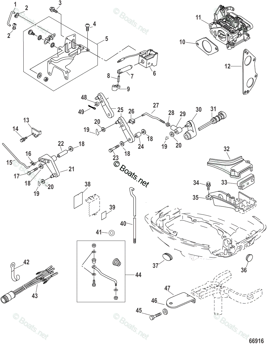 Mercury Rigging Parts & Accessories Remote Control Attachment Kits OEM ...