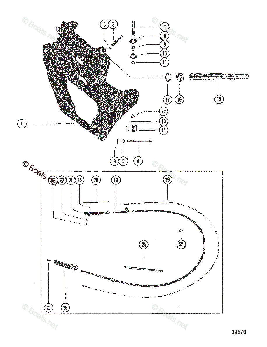 Mercruiser Sterndrive Outdrives OEM Parts Diagram for TRANSOM PLATE AND ...