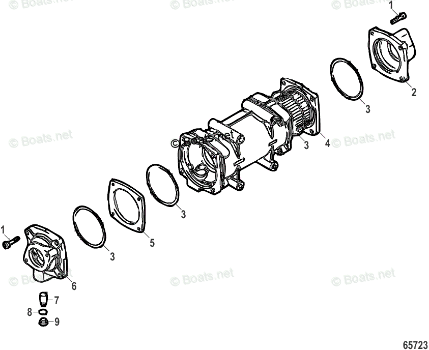 Mercruiser Inboard Diesel Engines OEM Parts Diagram for Oil Cooler ...