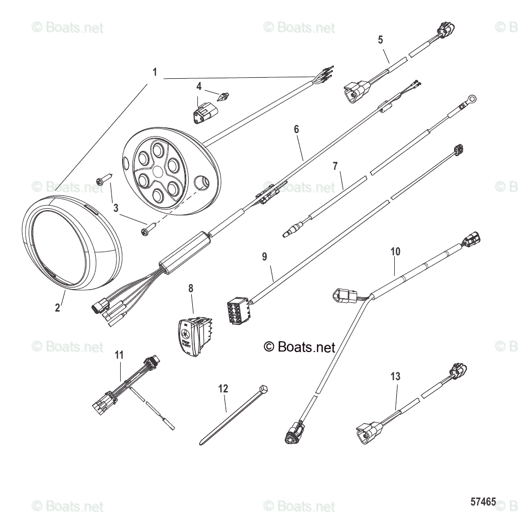 Mercruiser Rigging Parts & Accessories SmartCraft OEM Parts Diagram for ...