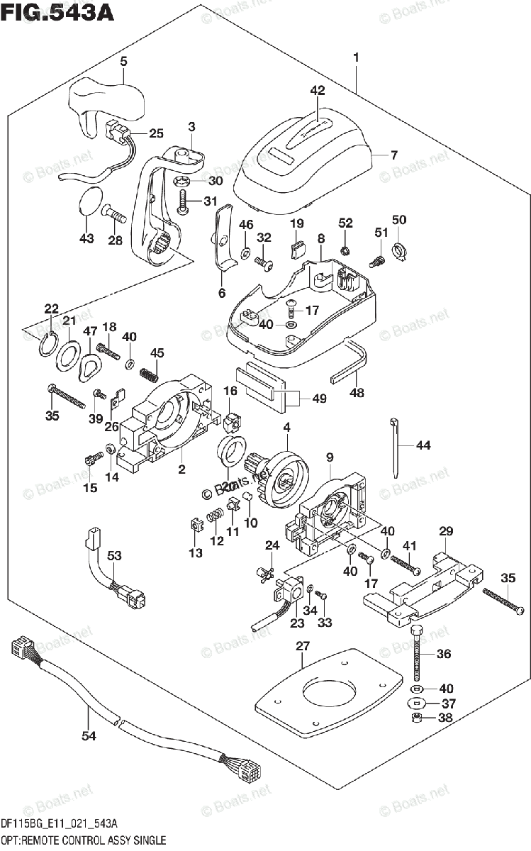 Suzuki Outboard 2021 OEM Parts Diagram for OPT:REMOTE CONTROL ASSY ...