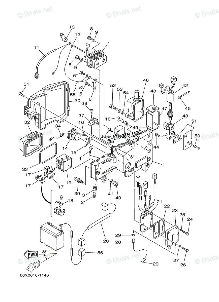 Yamaha Outboard 2001 OEM Parts Diagram for ELECTRICAL 3 | Boats.net