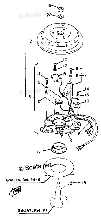 Yamaha Outboard 1985 OEM Parts Diagram for CDI Magneto | Boats.net