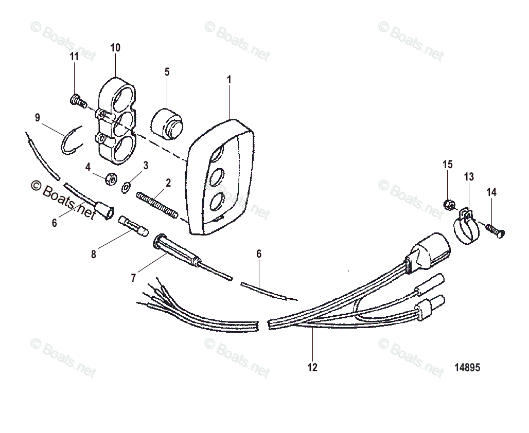 Mercury Rigging Parts & Accessories Electrical OEM Parts Diagram for ...
