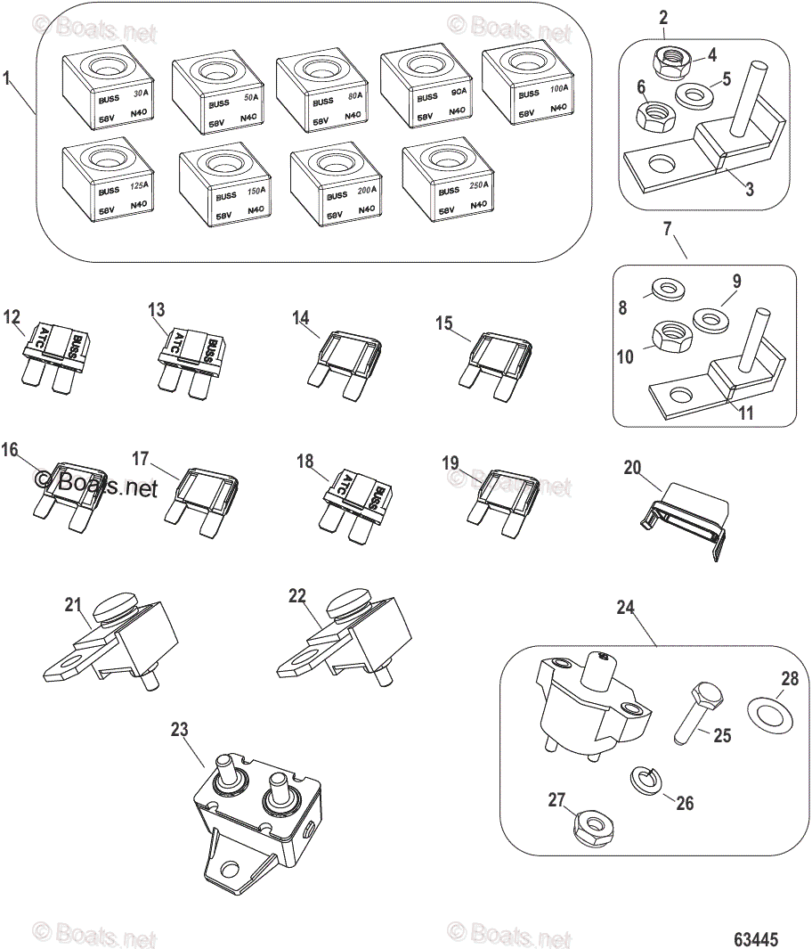 Mercruiser Rigging Parts & Accessories Electrical OEM Parts Diagram for ...