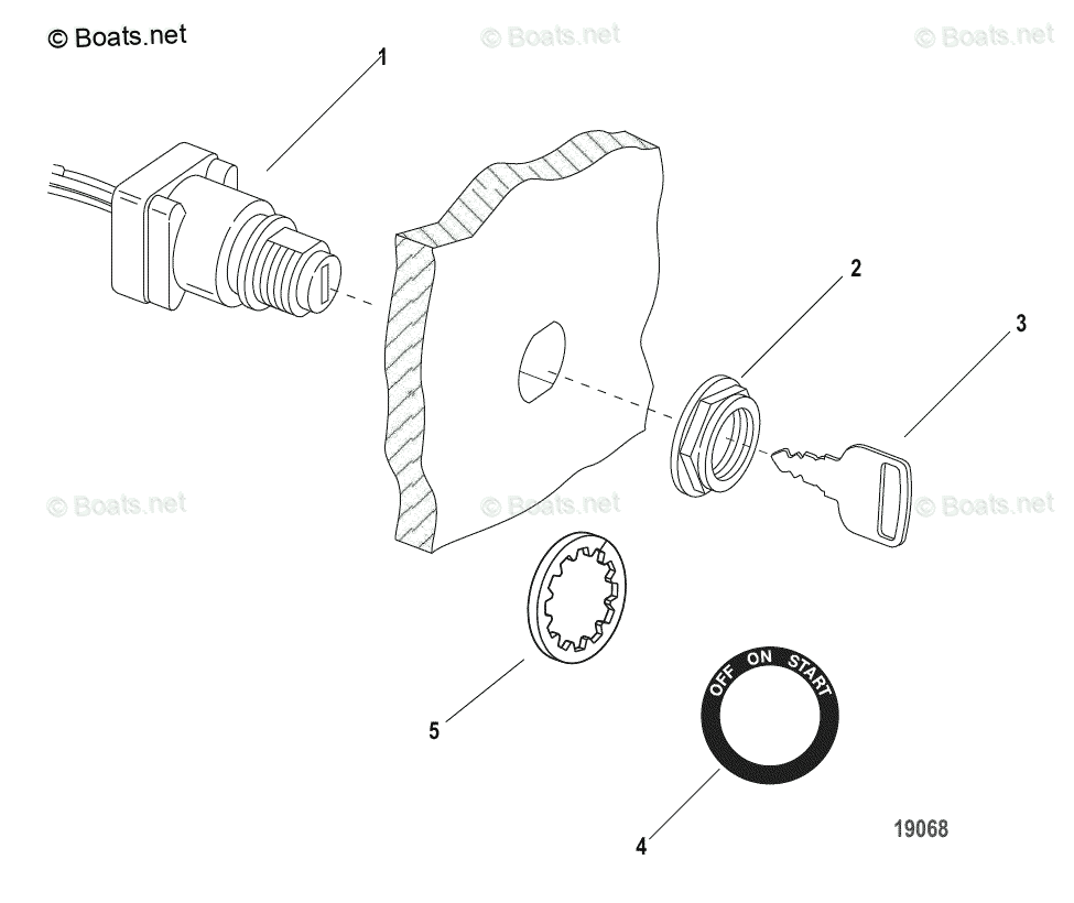Mercury Rigging Parts & Accessories Electrical OEM Parts Diagram for ...