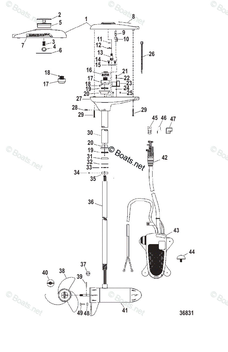Motorguide Trolling Motor MotorGuide Tour ES Series OEM Parts Diagram ...