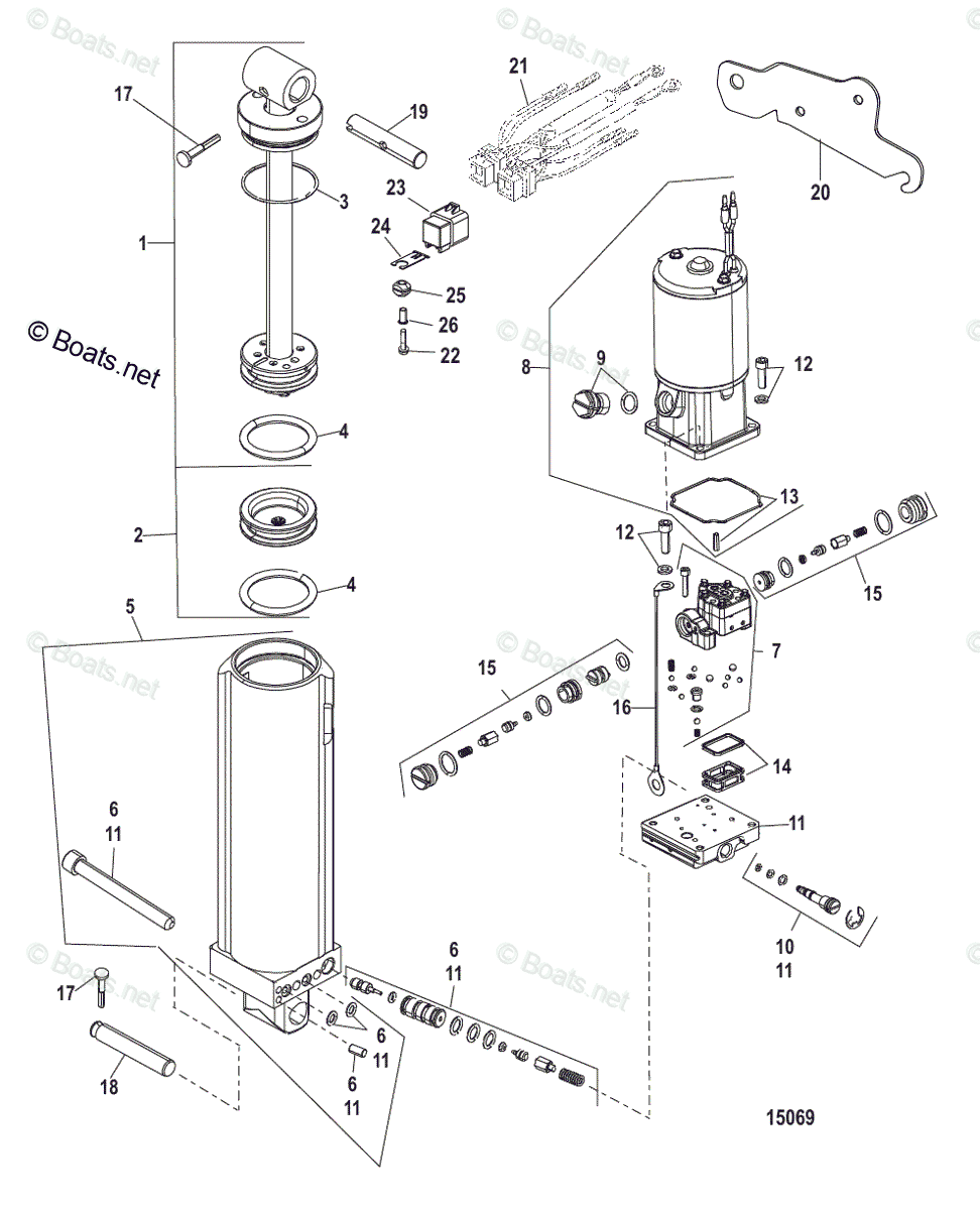 Mercury Rigging Parts & Accessories Trim - Tilt - Lift Systems and ...