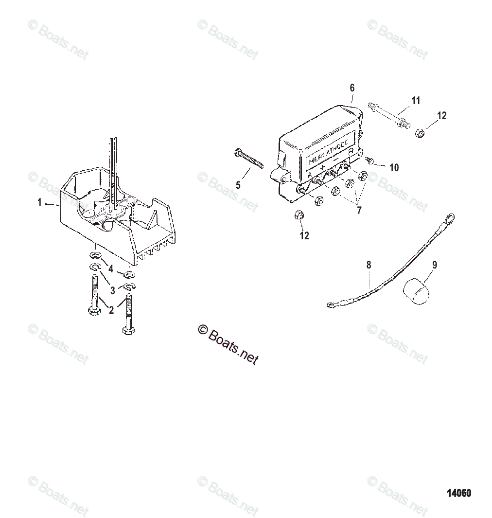 Mercruiser Sterndrive Gas Engines OEM Parts Diagram for Mercathode ...