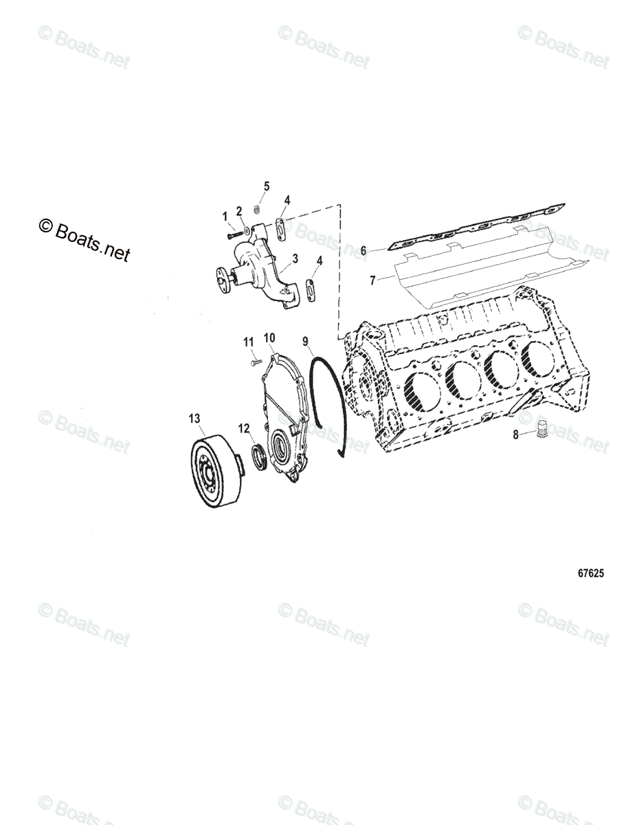 Mercruiser Crate Engines 8.6L 540CID 1G800000 THRU 1G899999 OEM Parts ...