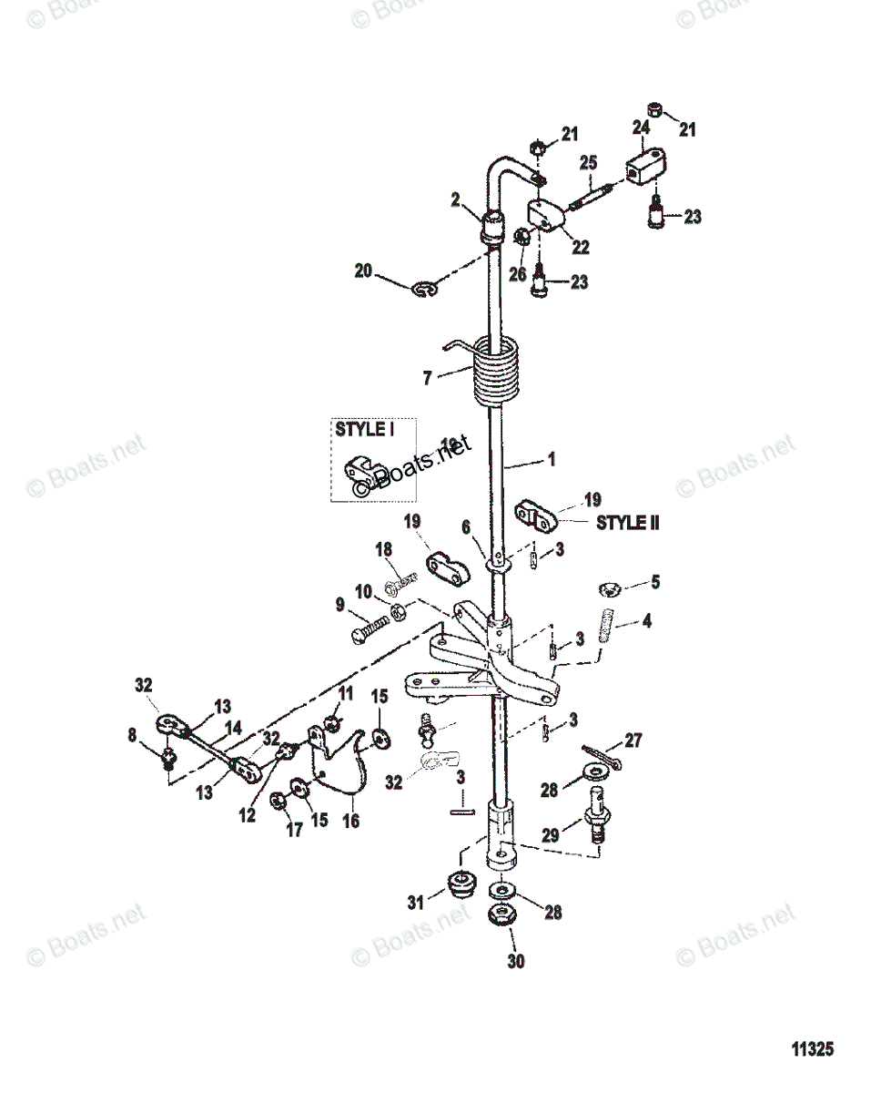 Mercury Sportjet Jet Drive 95HP OEM Parts Diagram for TOWERSHAFT AND ...