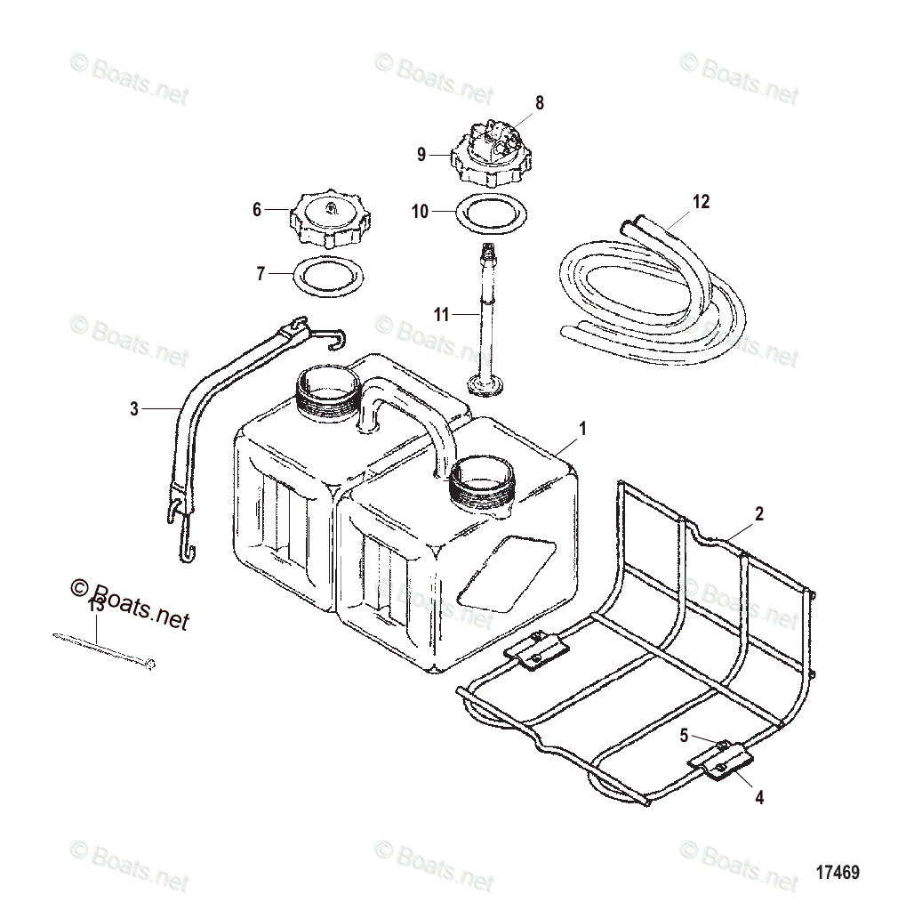 Mercury Rigging Parts & Accessories Fuel/Oil Tanks, Fuel Lines ...