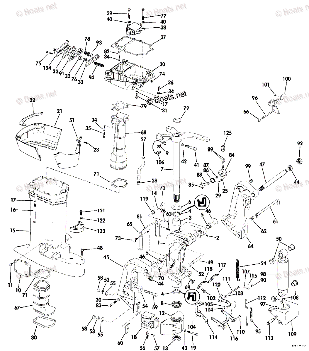 Evinrude Outboard 1984 OEM Parts Diagram for Midsection | Boats.net