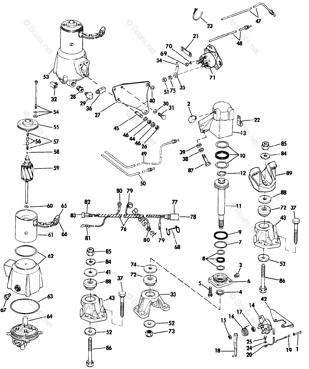 OMC Sterndrive 4.30L 262 CID V6 OEM Parts Diagram for Engine Mount ...