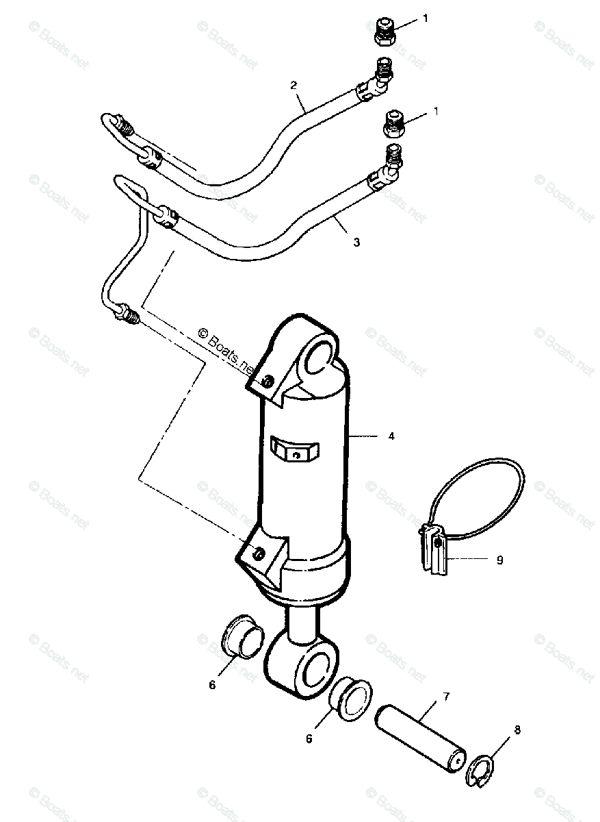 Force Outboard 1994 OEM Parts Diagram for TRIM CYLINDER | Boats.net