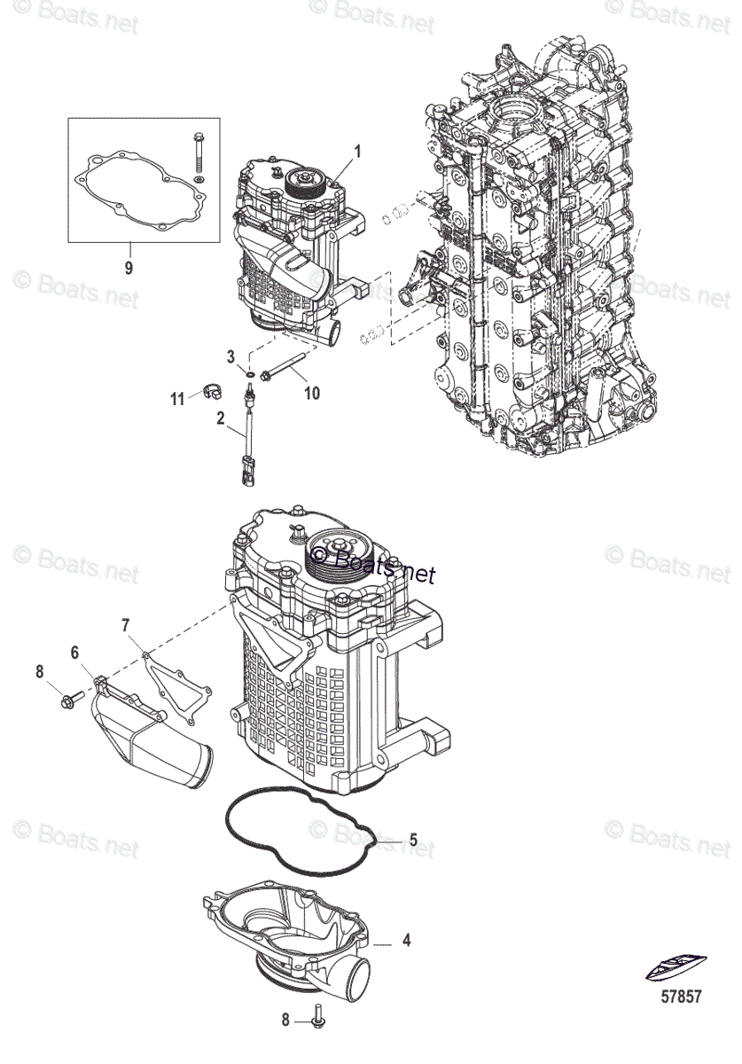 Mercury Outboard 200HP OEM Parts Diagram for Supercharger | Boats.net