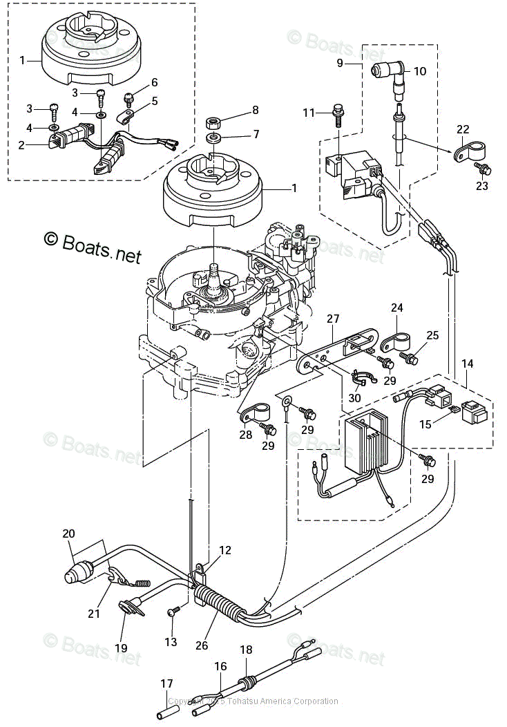 Tohatsu Outboard 2011 OEM Parts Diagram for MAGNETO | Boats.net