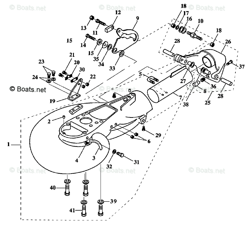 Yamaha Jet Drive 40HP OEM Parts Diagram for Main Housing F40 | Boats.net