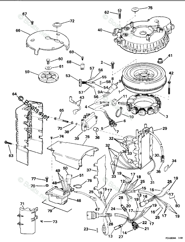 OMC Quiet Rider 150HP OEM Parts Diagram for Ignition System | Boats.net