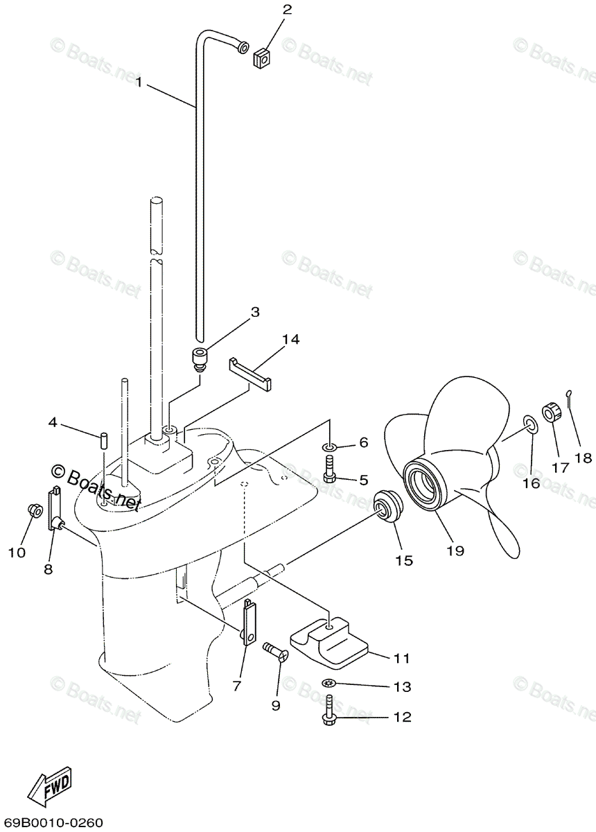 Yamaha Outboard 2002 OEM Parts Diagram for Lower Casing Drive 2 | Boats.net