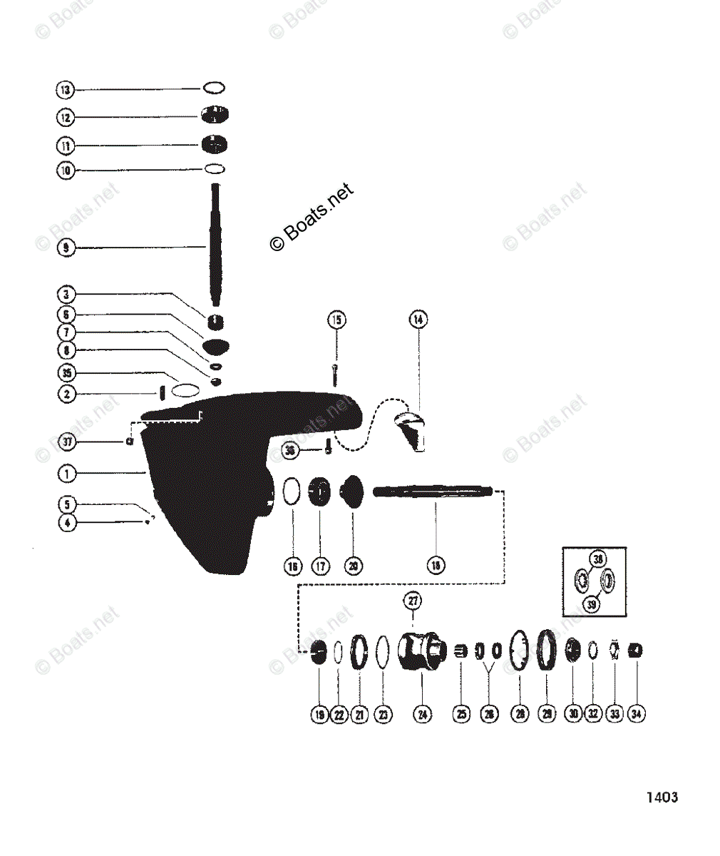 Mercruiser Sterndrive Outdrives OEM Parts Diagram for GEAR HOUSING(TRS ...