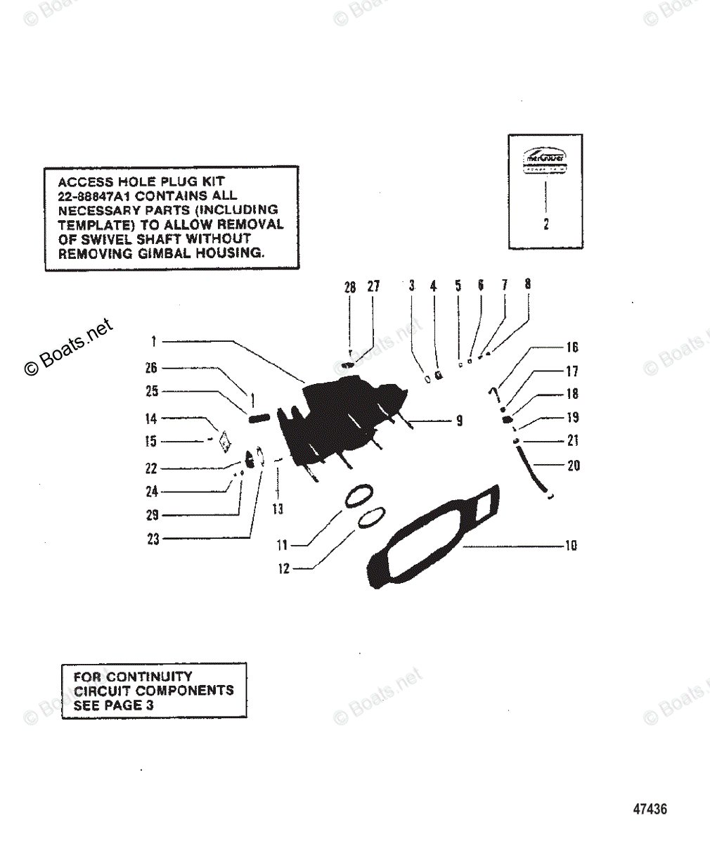 Mercruiser Sterndrive Outdrives OEM Parts Diagram for Gimbal Housing ...
