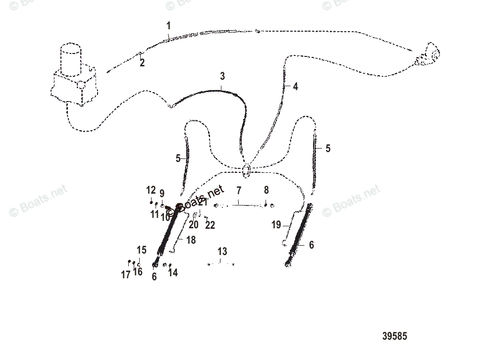 Mercruiser Sterndrive Outdrives OEM Parts Diagram for TRIM CYLINDERS ...