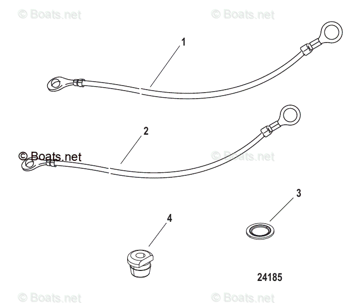 Mercury Outboard 300HP OEM Parts Diagram for Ground Cable Kit(899712A01 ...