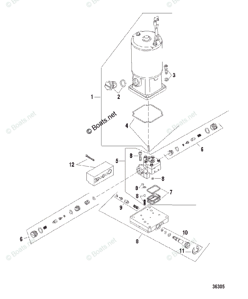 Force Outboard 1998 OEM Parts Diagram for Pump & Motor Assembly | Boats.net
