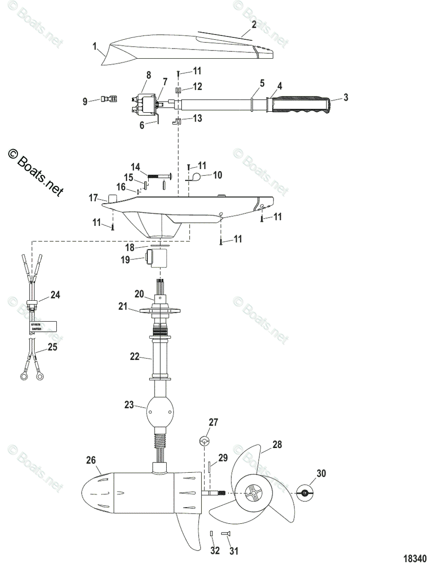 Motorguide Trolling Motor MotorGuide Salt Water Series OEM Parts ...