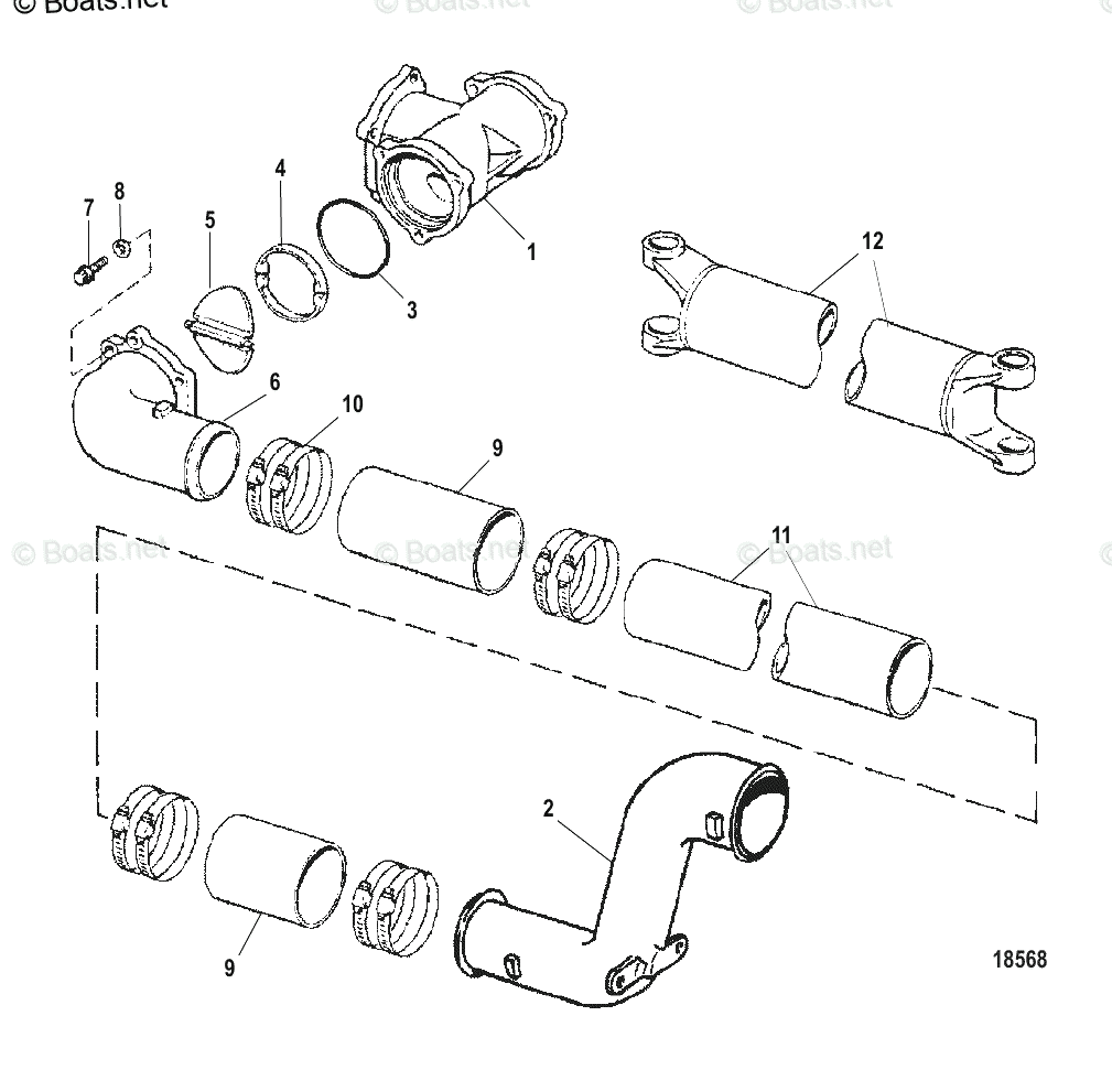 Mercury Rigging Parts & Accessories Extension Kits OEM Parts Diagram ...