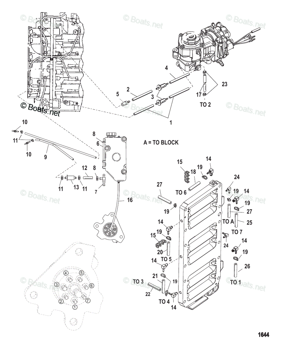 Mercury Outboard 250HP OEM Parts Diagram for OILING SYSTEM | Boats.net