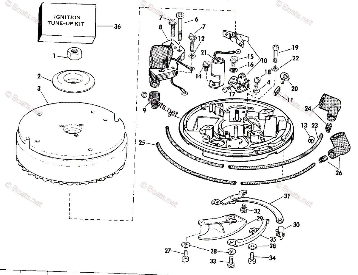 Evinrude Outboard 1976 OEM Parts Diagram for MAGNETO | Boats.net