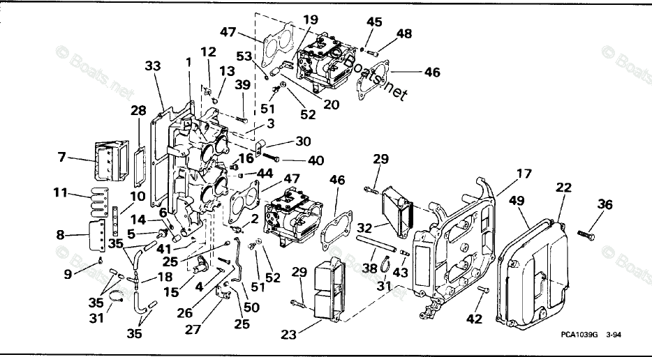 OMC Turbo Jet 115HP OEM Parts Diagram for INTAKE MANIFOLD | Boats.net