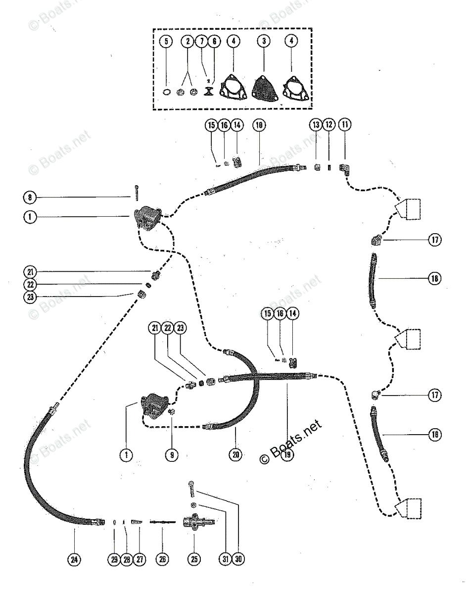 Mercury Outboard 115HP OEM Parts Diagram for Fuel Pump and Fuel Line ...