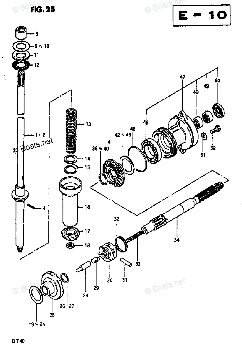 Suzuki Outboard 1981 OEM Parts Diagram for TRANSMISSION | Boats.net