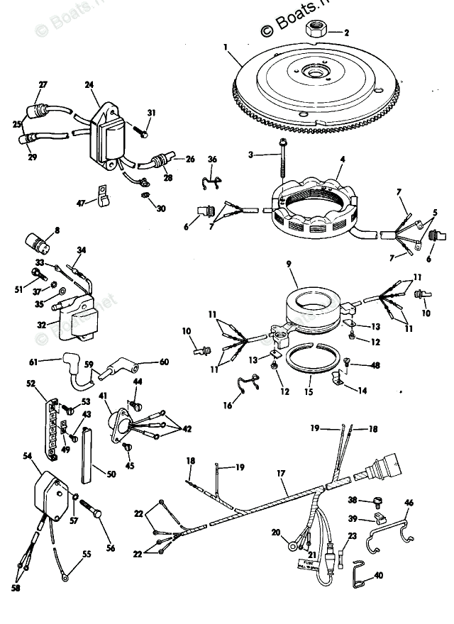 Evinrude Outboard 1983 OEM Parts Diagram for Ignition System | Boats.net