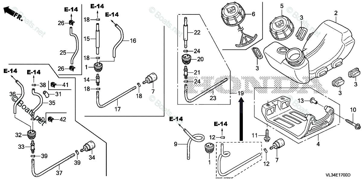 Honda Trimmer & Brush Cutters HHT35S LTAT/A VIN# HAGA-2000001 OEM Parts ...