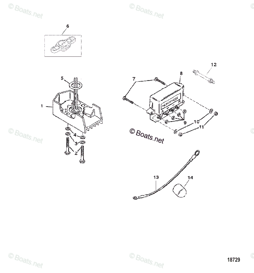 Mercruiser Sterndrive Outdrives OEM Parts Diagram for Mercathode Kit ...