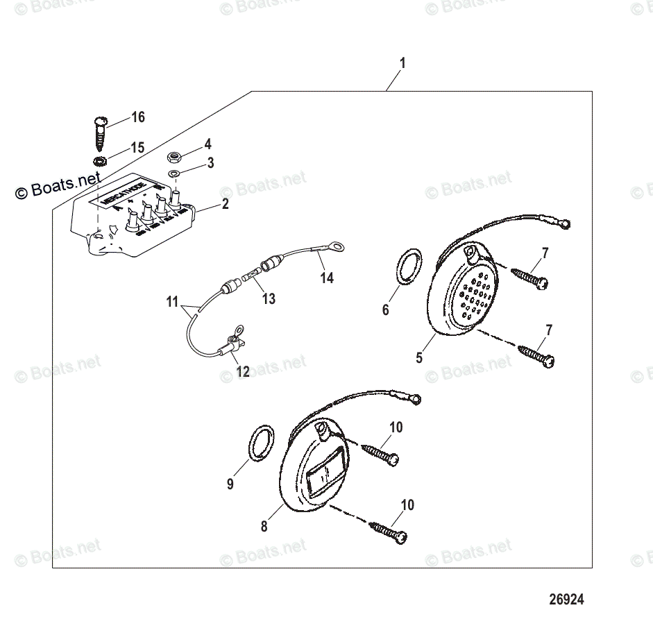 Mercruiser Sterndrive Outdrives OEM Parts Diagram for MERCATHODE ...
