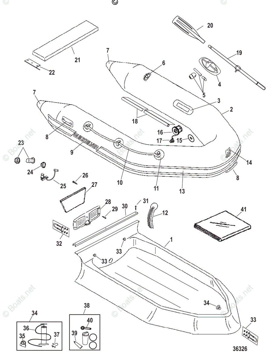 Mercury Inflatable Boats 2006 OEM Parts Diagram for Dynamic Inflatables ...