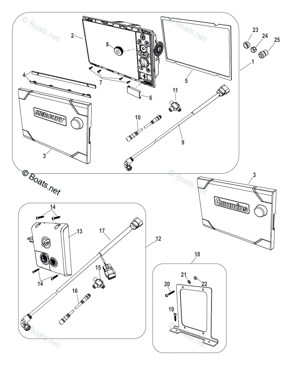 Mercury Rigging Parts & Accessories SmartCraft OEM Parts Diagram for ...