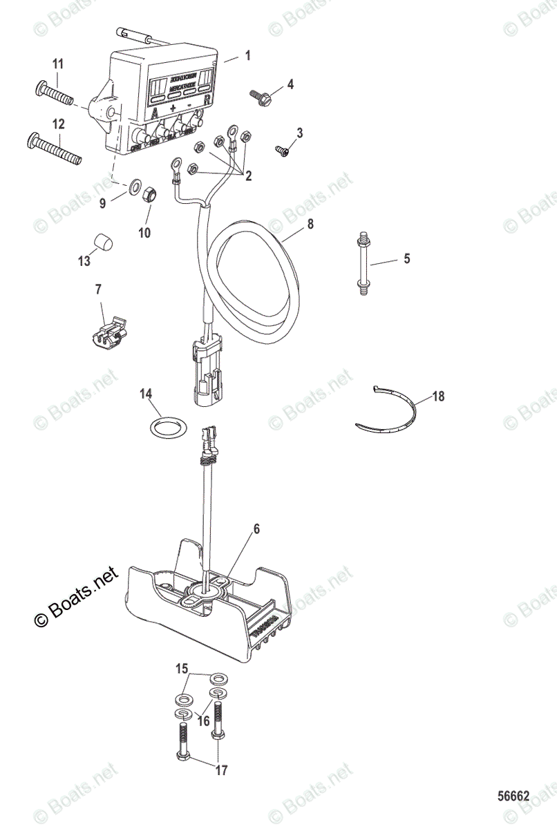 Mercury Rigging Parts & Accessories Electrical OEM Parts Diagram for ...