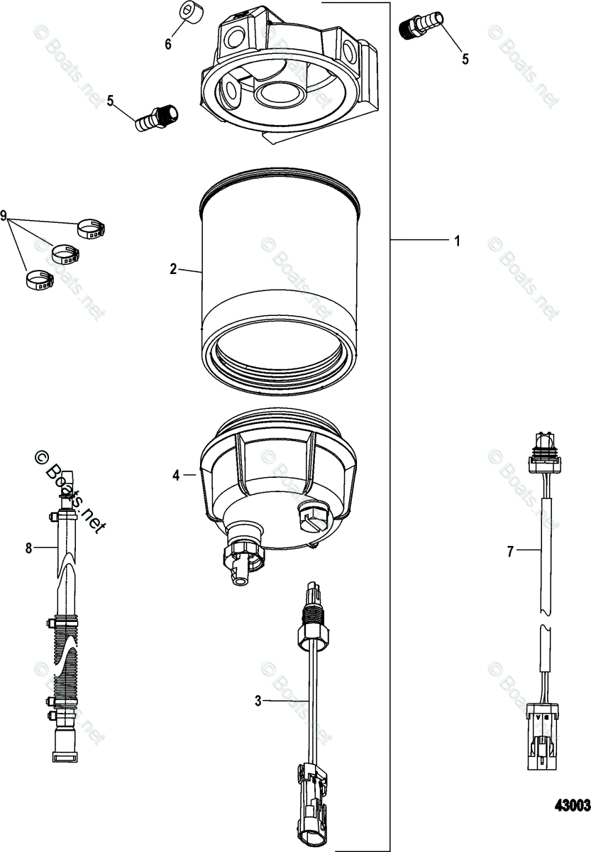 Mariner Outboard 2007 OEM Parts Diagram for Water Separator Filter Kit ...